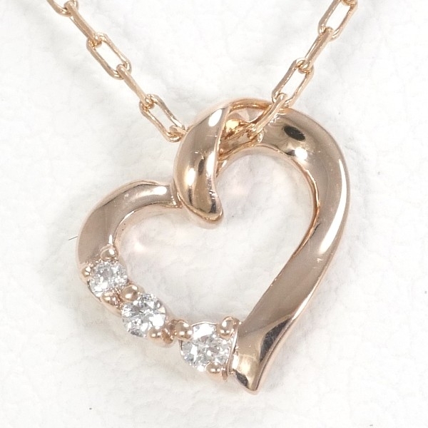 Yahoo!オークション - 4℃ K10PG ネックレス ダイヤ 総重量約0.8g 約39...