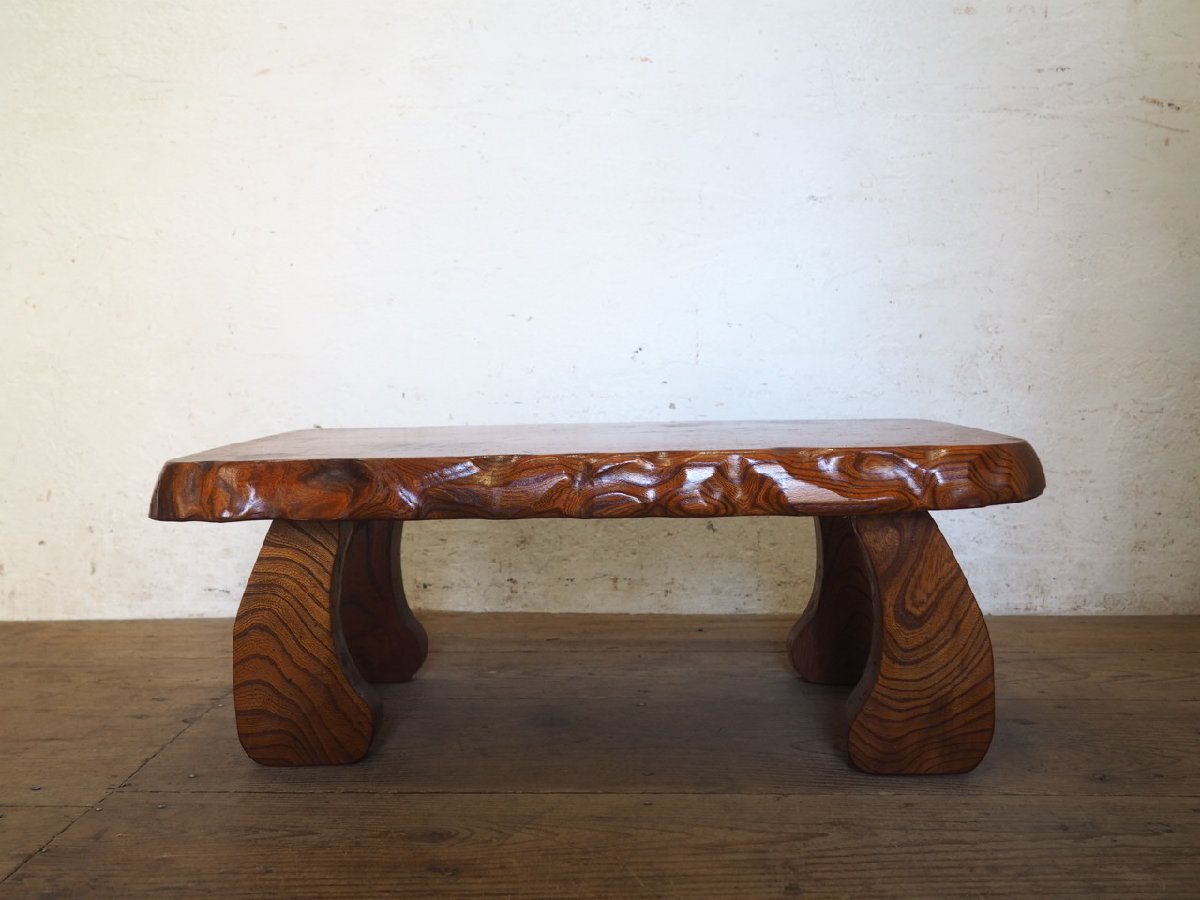 Yahoo!オークション - タH0687 天板W73 5cm×D42cm 一枚板 総欅の重厚...