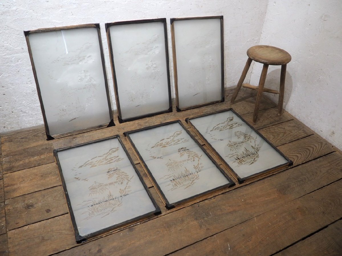 Yahoo!オークション - ユT0847 【H59~60cm×W37~39cm】×6枚 レトロな...