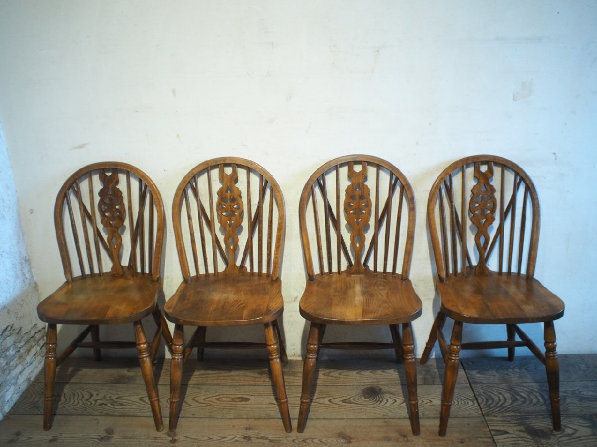 Yahoo!オークション - タG0638 ②イギリスアンティーク 素敵な古い木製...