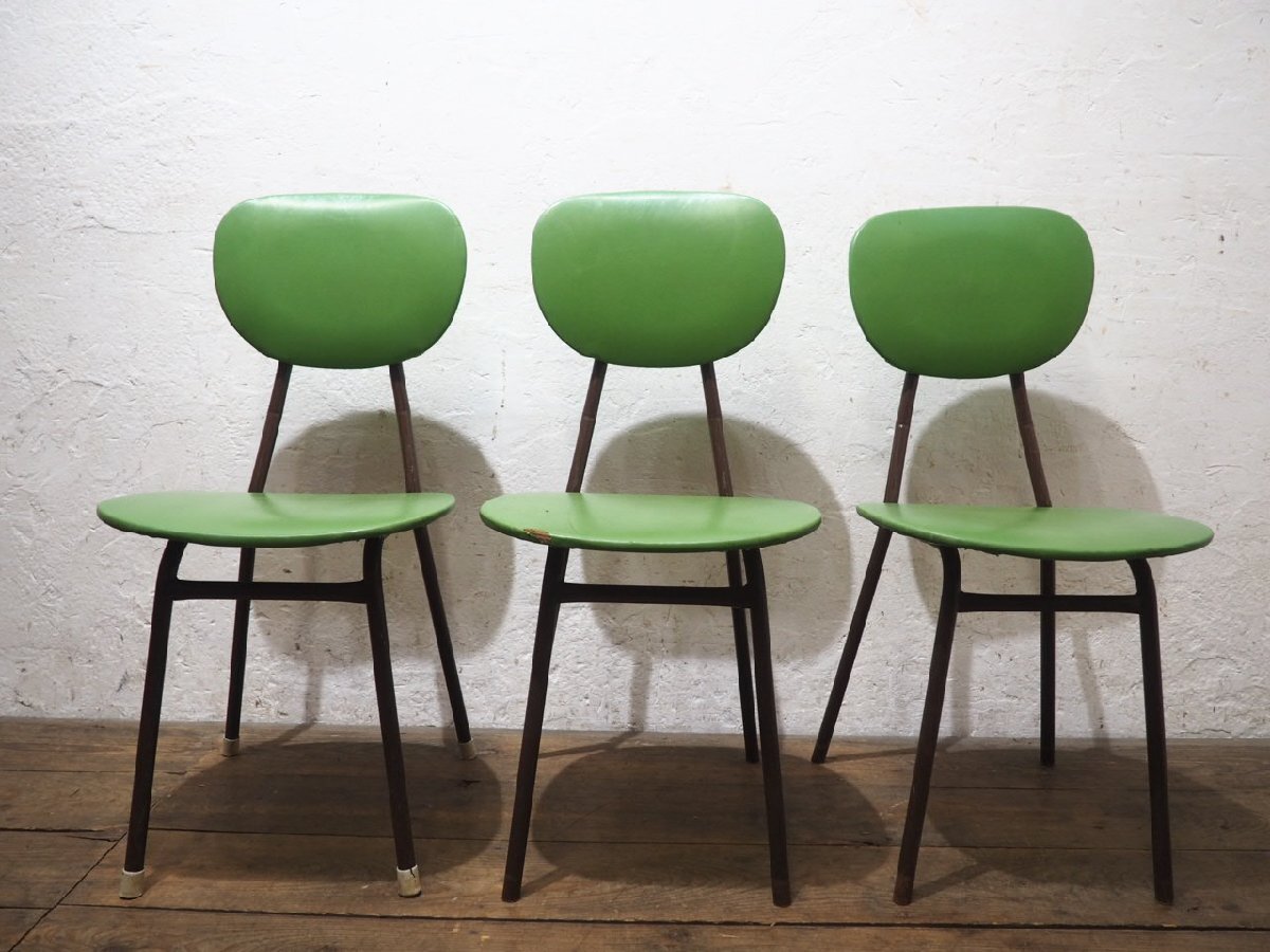 Yahoo!オークション - タT0654 ④3脚セット ヴィンテージ 昭和レトロな...