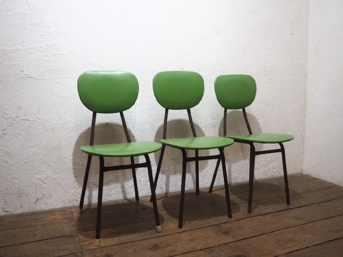 Yahoo!オークション - タT0654 ④3脚セット ヴィンテージ 昭和レトロな...