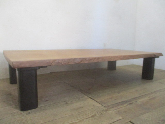 Yahoo!オークション - タ荷Q621 カリモク製 天板W163cm×D94cm 無垢材...