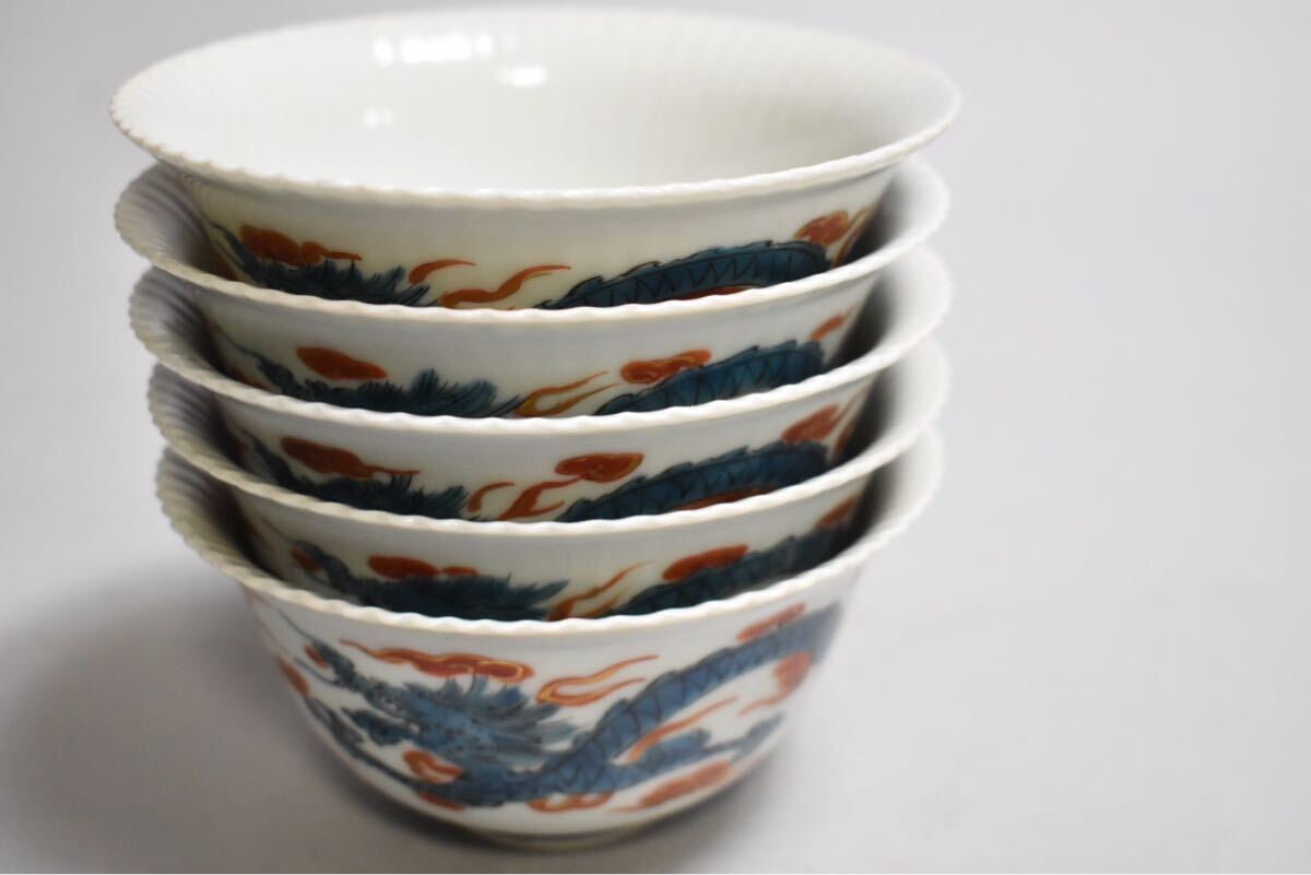 Yahoo!オークション - 【英】A1776 清水六兵衛 赤絵向付5客 日本美術 ...