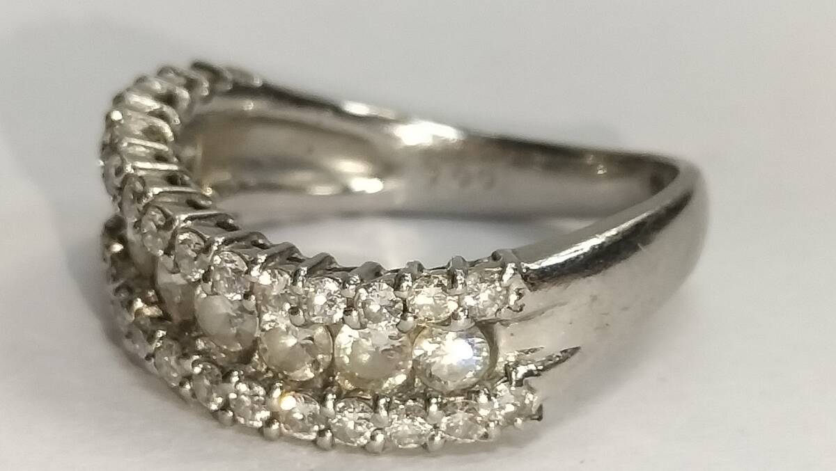 Yahoo!オークション - ダイヤモンド1.00ct pt900 リング10号