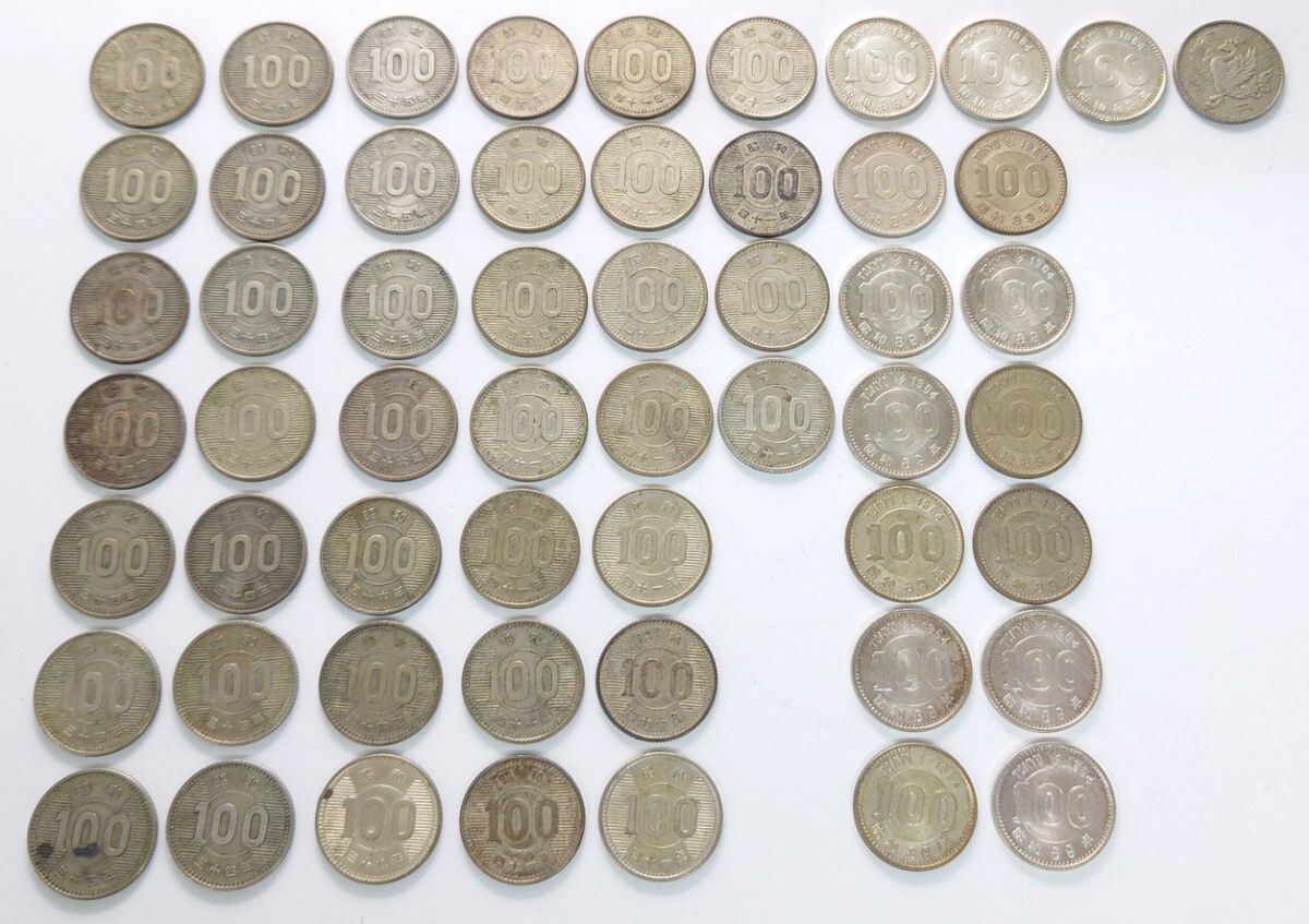 Yahoo!オークション - 【K000】 記念硬貨 100円銀貨 大量 稲穂 39枚 オ...
