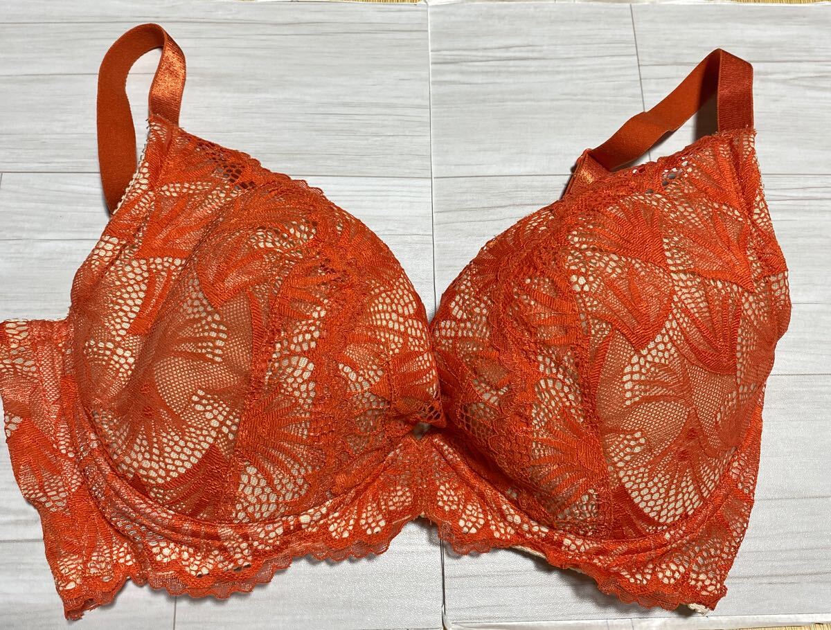 Yahoo!オークション - Heavenブラ 補正下着 オレンジ系 H70