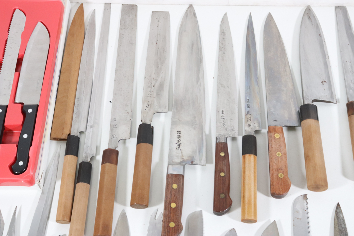 包丁 まとめ 正本 東源正久 康之 菊秀 有次 紋三郎 関時宗 兼利 出刃包丁 パン切 刺身 牛刀 鋼製_FJL_C0602-J017(その他)｜売買されたオークション情報、yahooの商品 ...