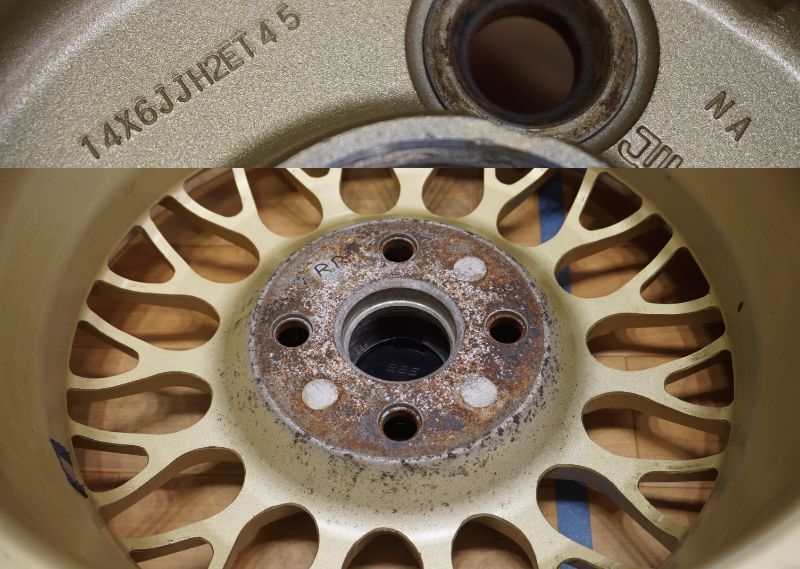 Yahoo!オークション - K0601【希少】BBS NA PCD100 6.5J+45 ロードスタ...