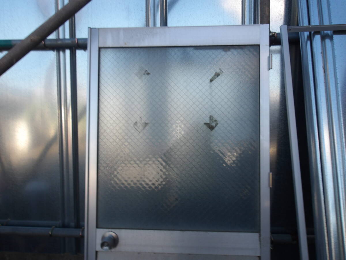 Yahoo!オークション - 【3943】中古 アルミサッシ付き扉 ドア ドアノブ...