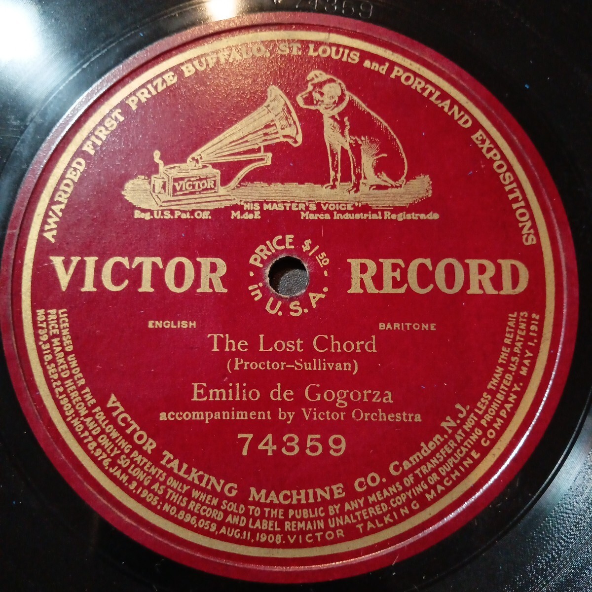 Yahoo!オークション - ビクター 12吋SP 「74359」クラシック 器楽 レコ...