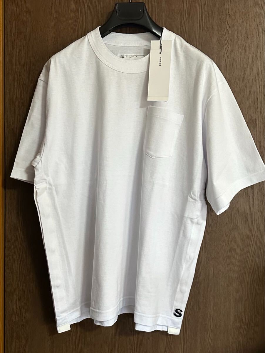 Yahoo!オークション - 3新品 sacai S ロゴ パッチ Tシャツ オフホワイ...