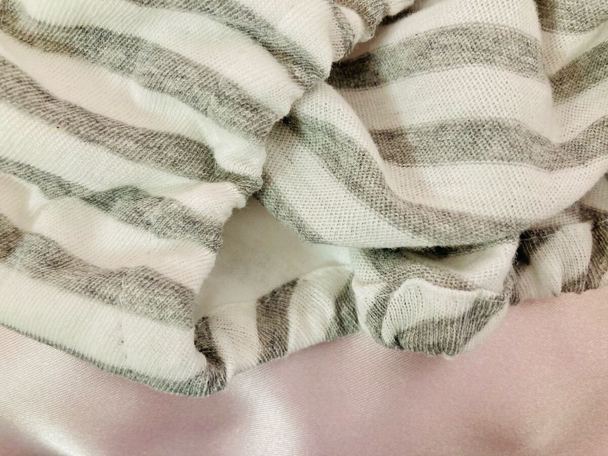 Yahoo!オークション - 5L-186G ボーダー綿ニット グレー レディース イ...