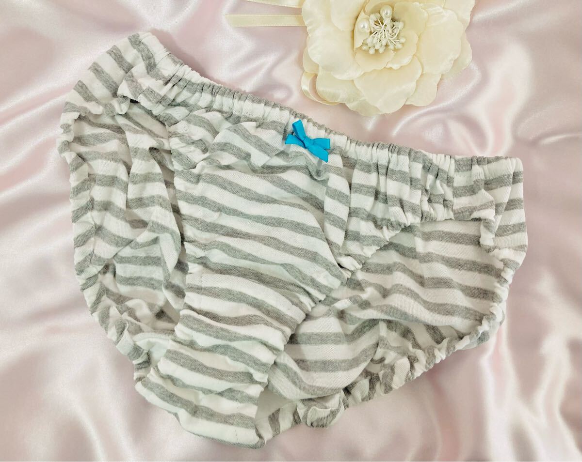 Yahoo!オークション - 5L-186G ボーダー綿ニット グレー レディース イ...