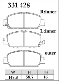Yahoo!オークション - ブレーキパッド ディクセル ヴェゼル RU3/RU4 ホ...