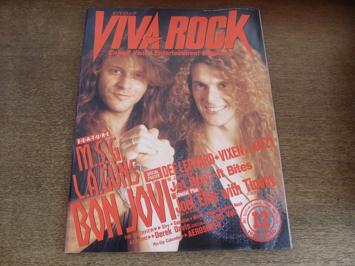 Yahoo!オークション - 2506MK VIVA ROCK ビバ・ロック 1989.12 ジョエ...