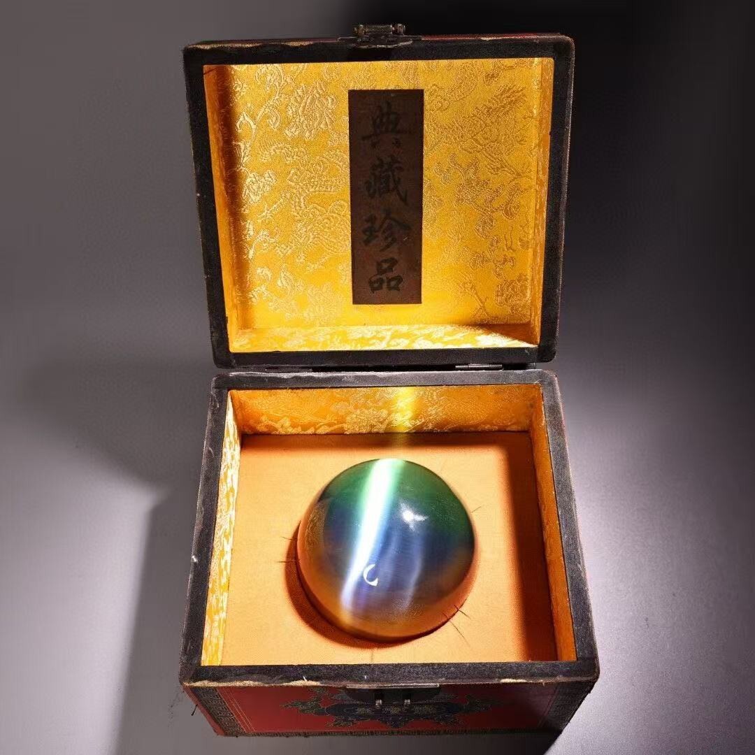 Yahoo!オークション - y71【珍寳斎】旧家収蔵 清代 宮廷御蔵 七色 猫眼...