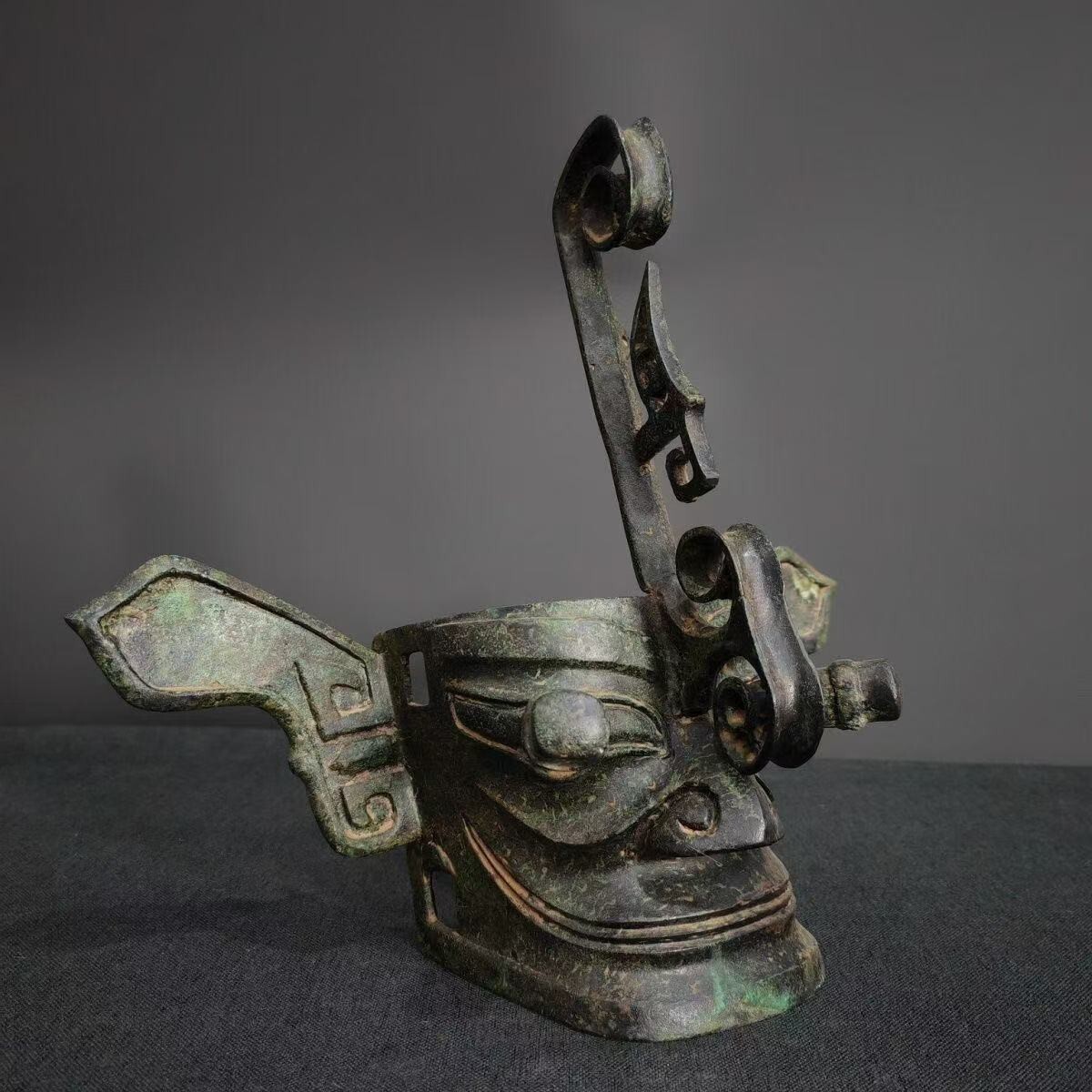 Yahoo!オークション - y123【珍寳斎】旧家収蔵 青銅器 商代 青銅 三星...