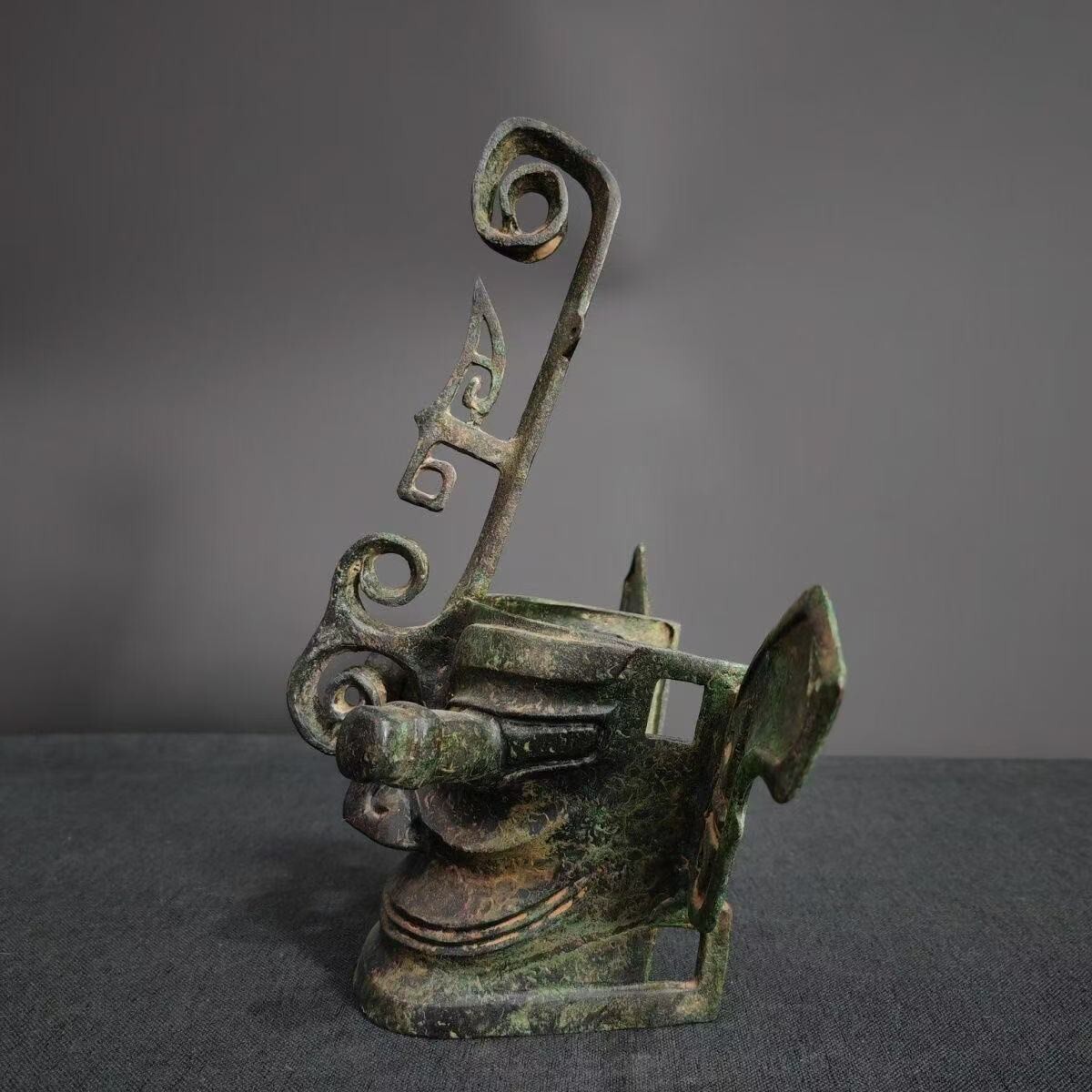 Yahoo!オークション - y123【珍寳斎】旧家収蔵 青銅器 商代 青銅 三星...