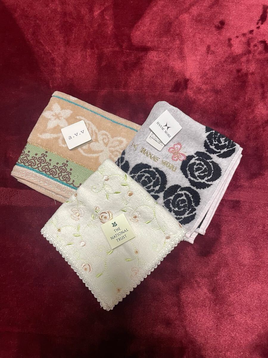 Yahoo!オークション - 未使用 タオルハンカチ3枚セット 25cm25cm avv H...