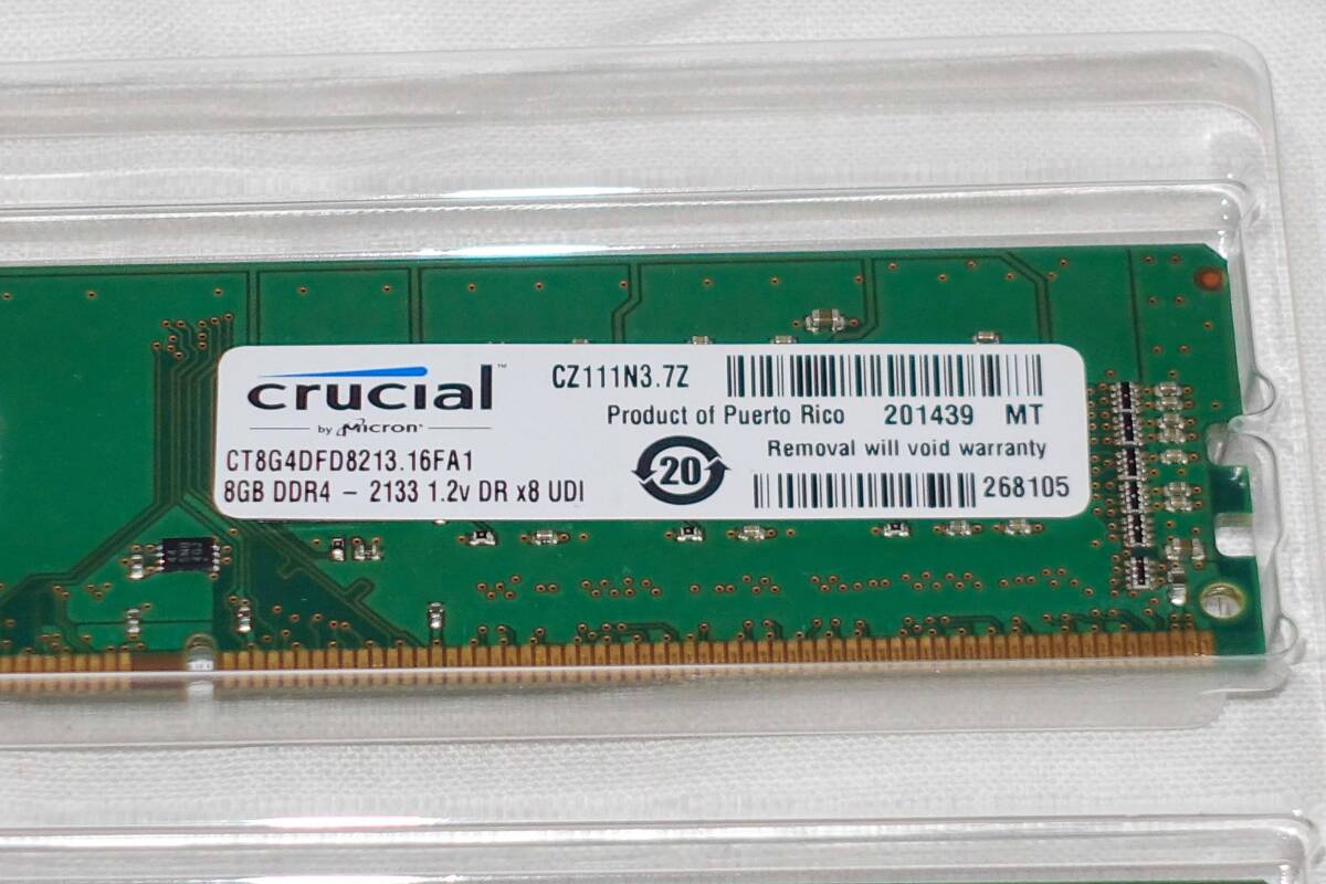 Yahoo!オークション - crusial DDR4 32GB (CT4K8G4DFD8213) 8GB x 4 ①