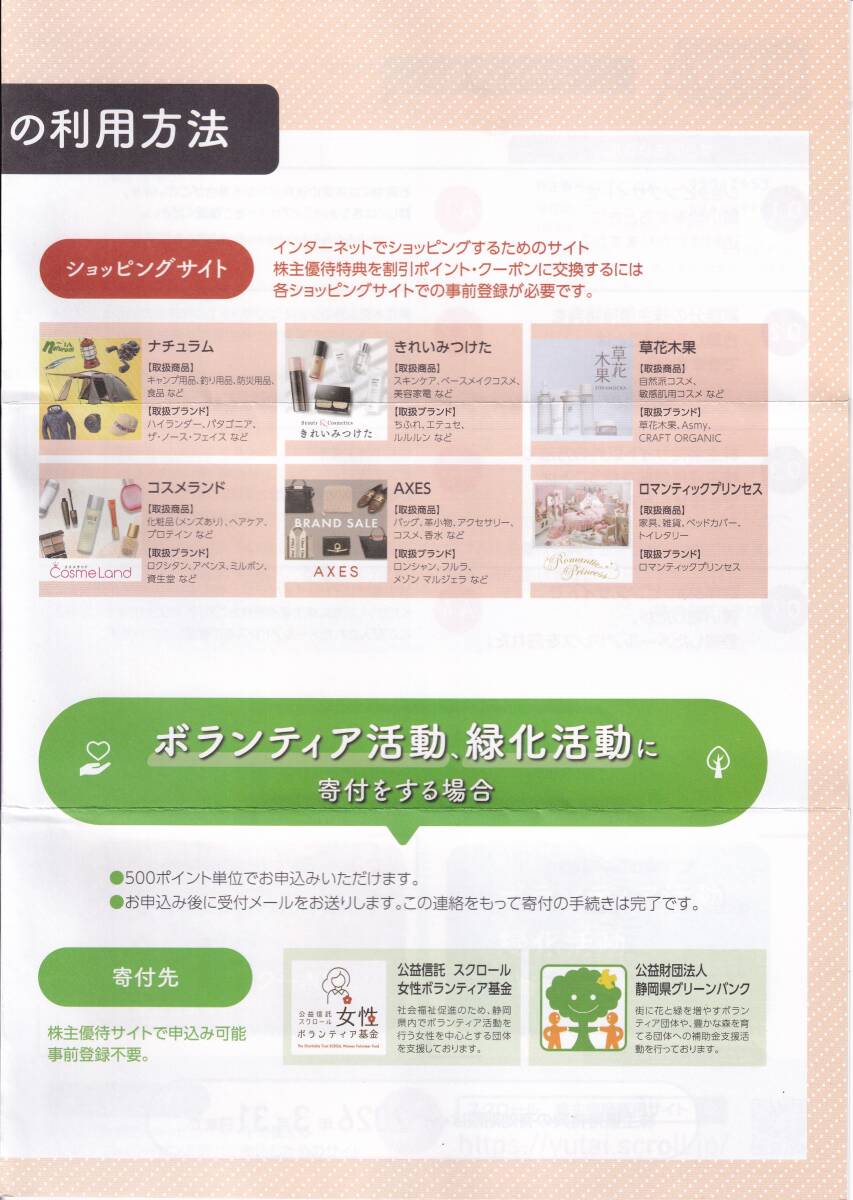 Yahoo!オークション - su1 【最新】 【 スクロール 】【 株主優待ポイ...