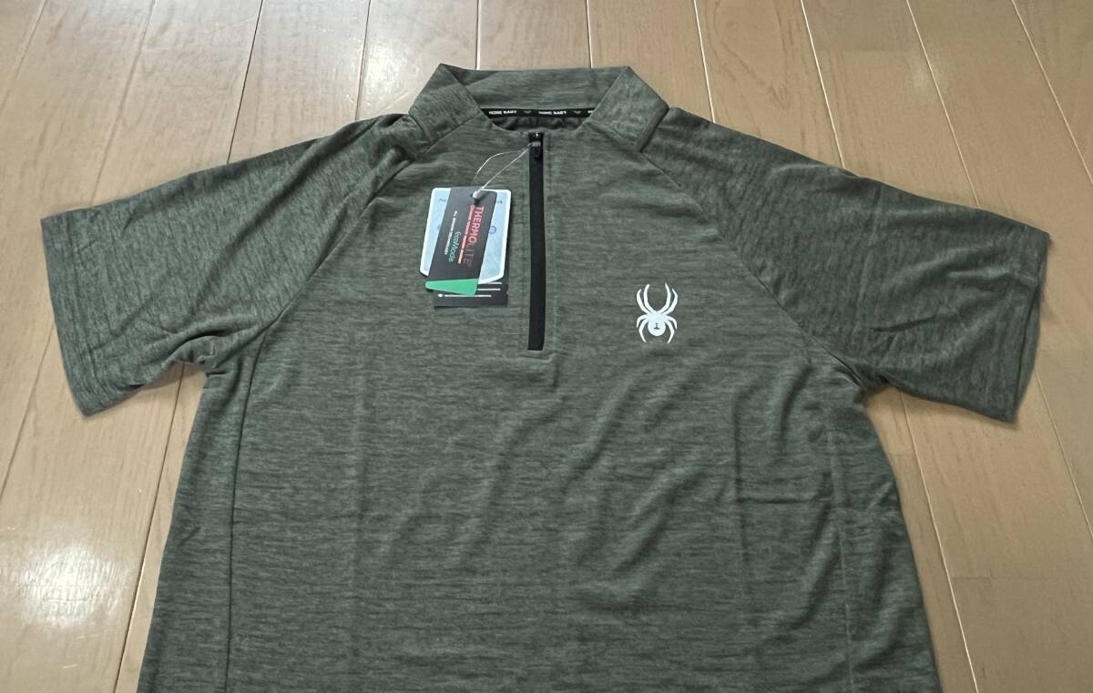 Yahoo!オークション - 新品5576 SPIDER機能性素材 首元ジッパー半袖ベ...