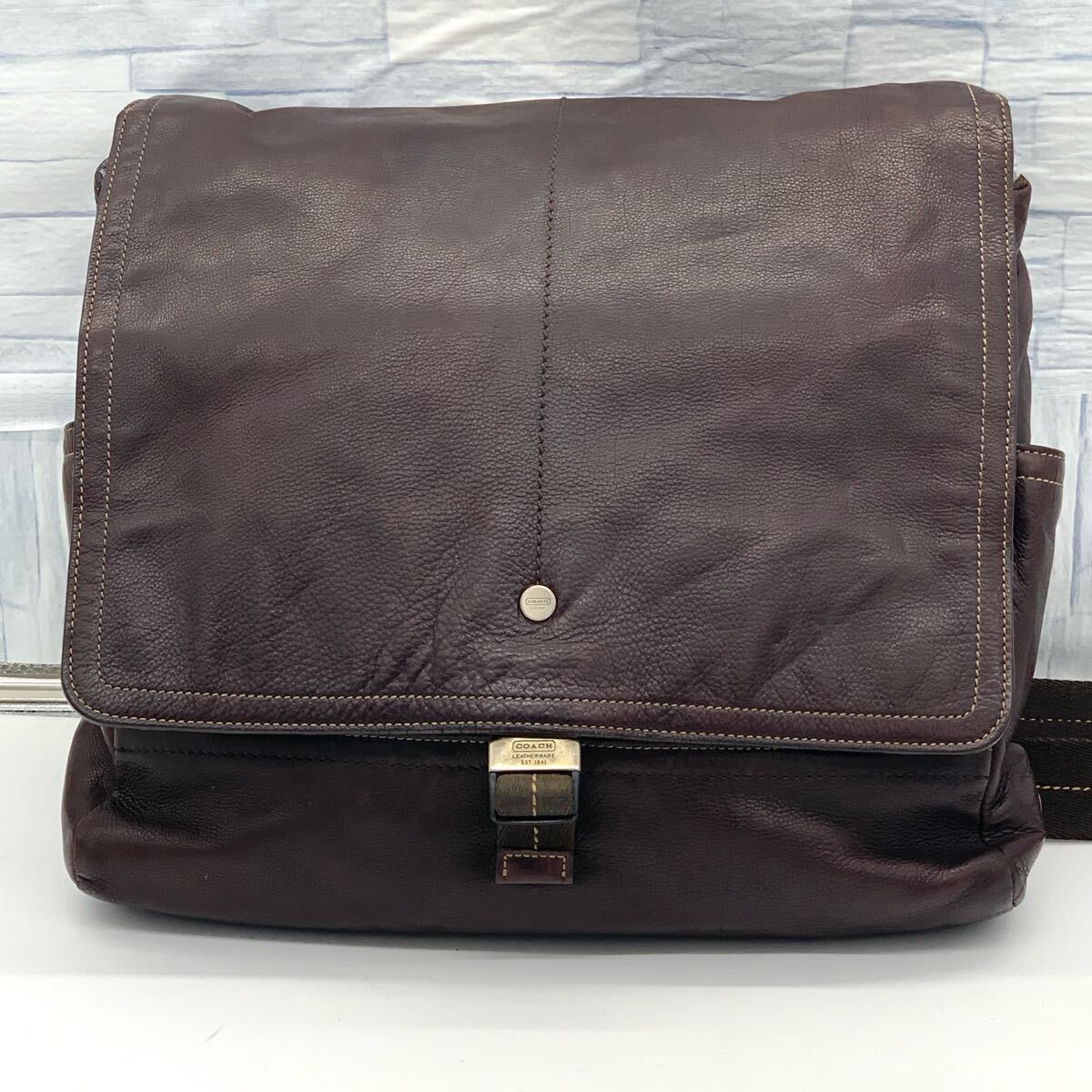 Yahoo!オークション - 【美品/A4 】 COACH コーチ ヘリテージ メッセ...