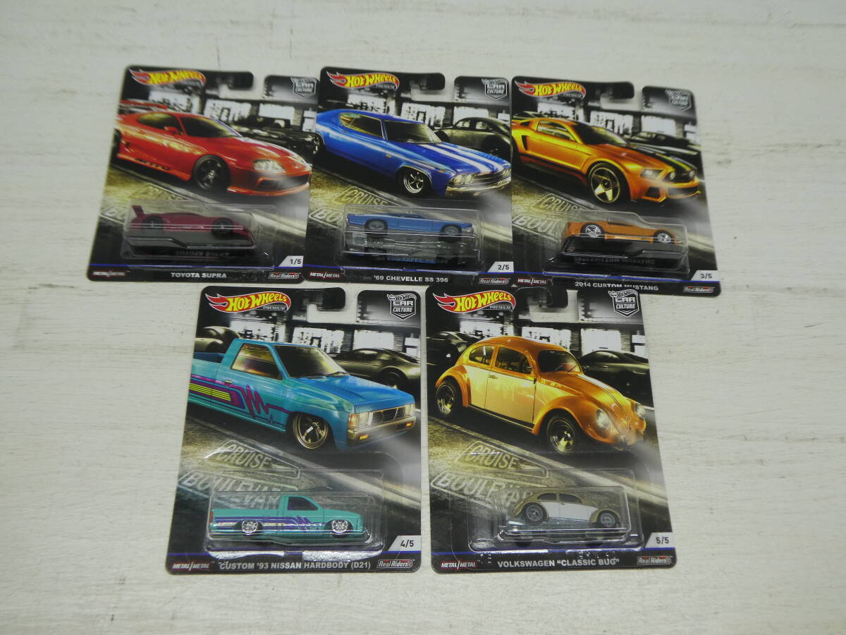 119-X80 ホットウィール Hot Wheels CRUISE BOULEVARD ミニカー 5点セット Toyota Supra / 69 Chevelle SS396 等(その他 ...