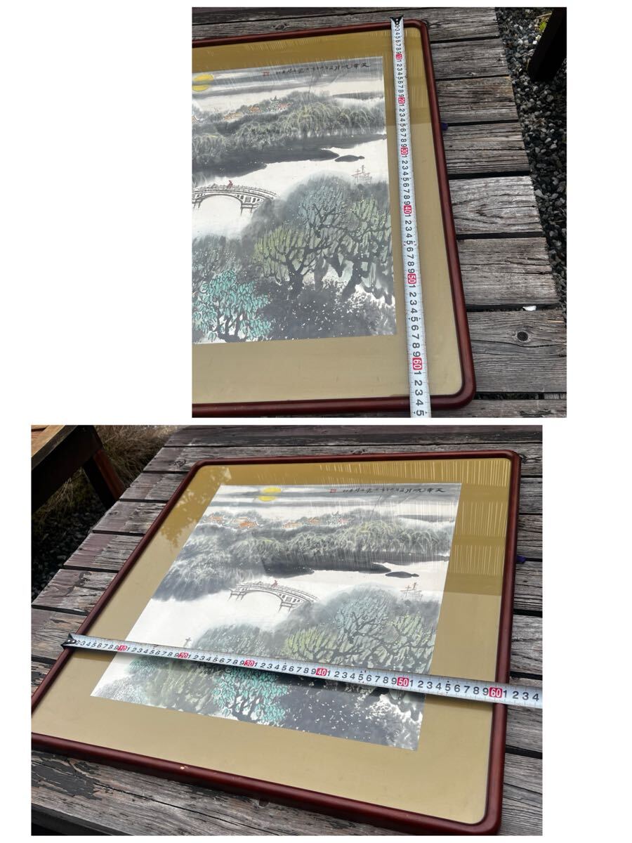 Yahoo!オークション - 管A236 水彩画 額装アクリル張り 詳細不明