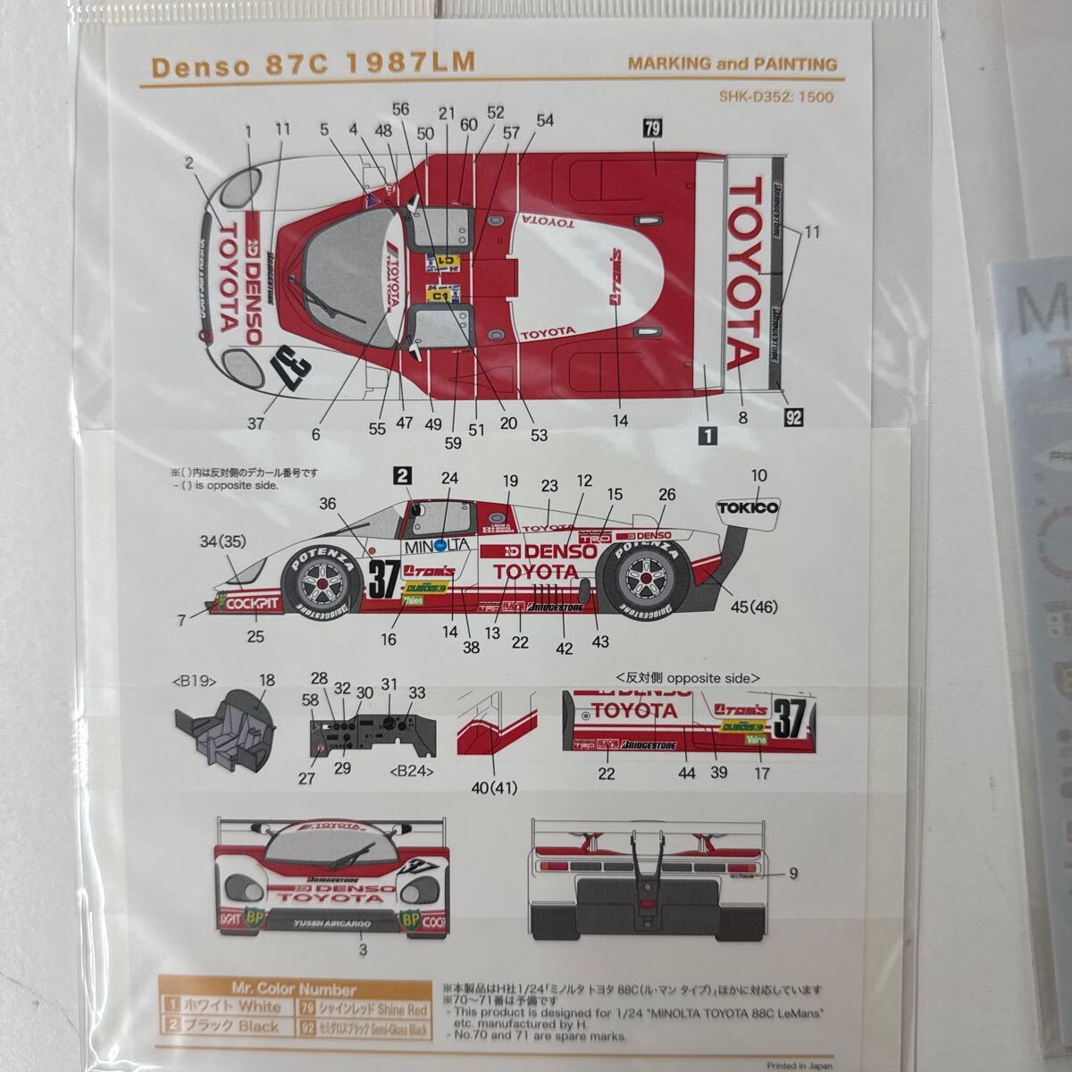 Yahoo!オークション - #D31シュンコー 1/24 88C用デカール2枚セット