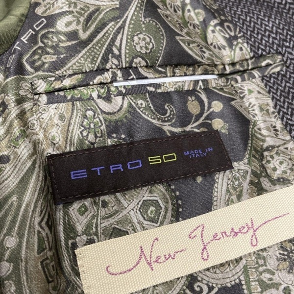 Yahoo!オークション - エトロ ETRO サイズ50 M - アイボリー×グレー×...