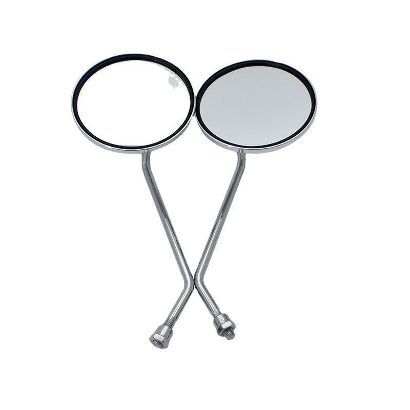 Yahoo!オークション - メッキミラー 丸型 8mm 逆ネジ バイクミラー ヤ...
