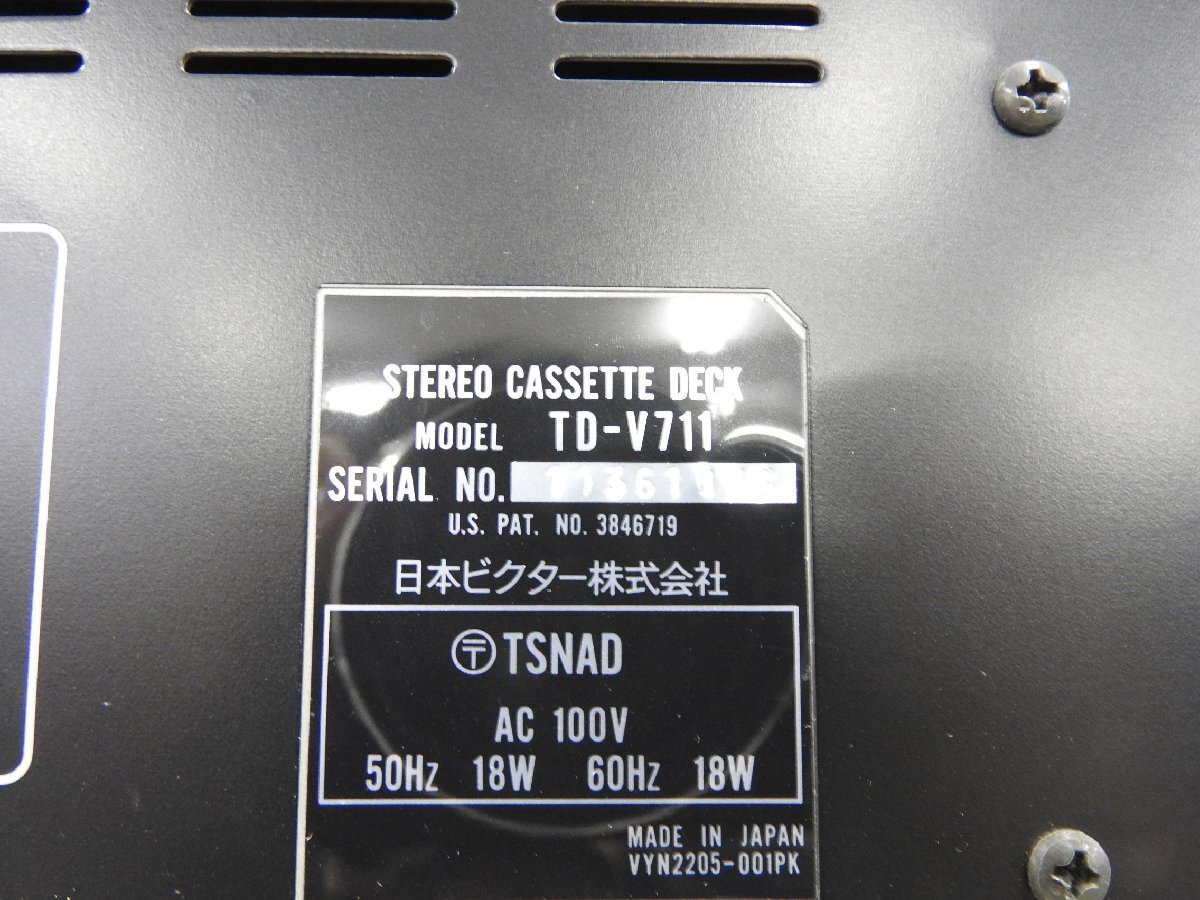 Yahoo!オークション - 【J】 Victor TD-V711 カセットデッキ ビクター ...