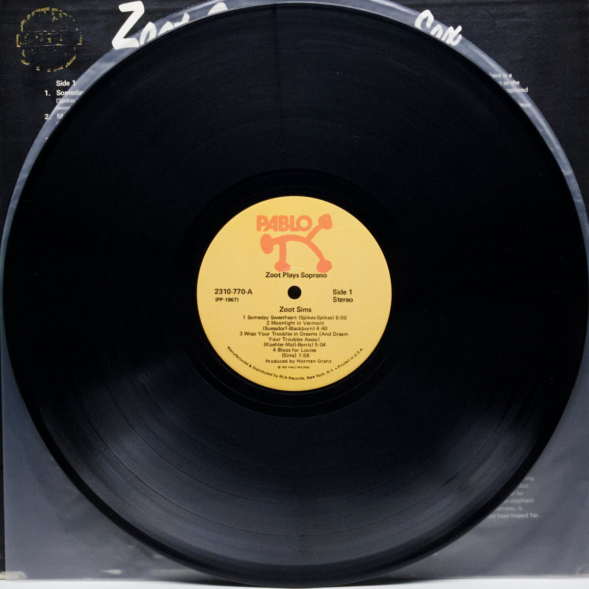 Yahoo!オークション - [LP] '76米Orig / Zoot Sims / Soprano Sax / Pa...