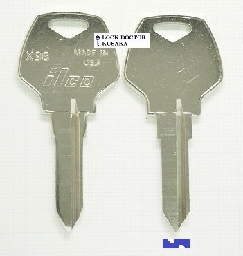 Yahoo!オークション - ハーレー ブランクキー X96 ILCO 合鍵材料 スペ...