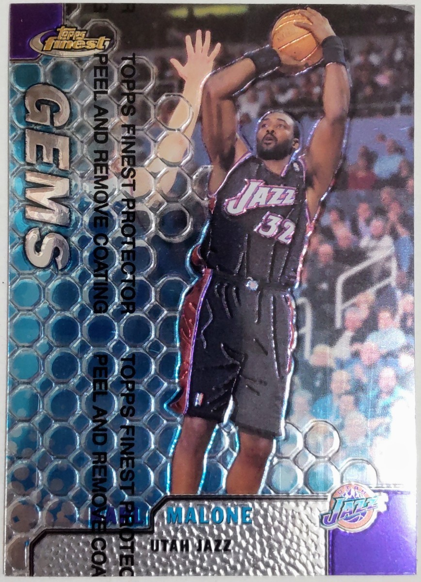 Yahoo!オークション - 1999-00 Topps Finest GEMS #108 Karl Malone カ...