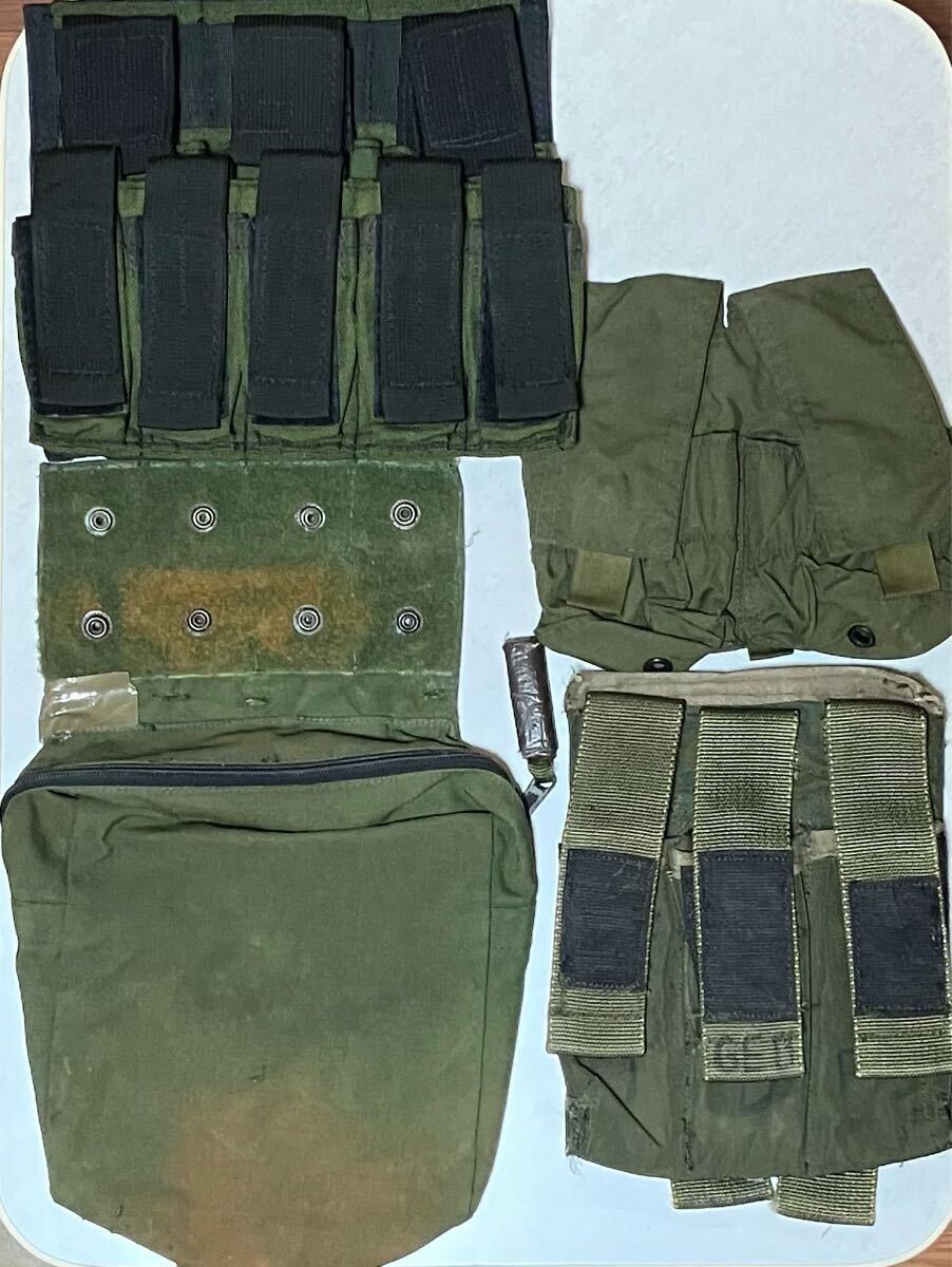 Yahoo!オークション - 実物 米軍 POINT BLANK SOE ポーチ 4点 OD スペ...