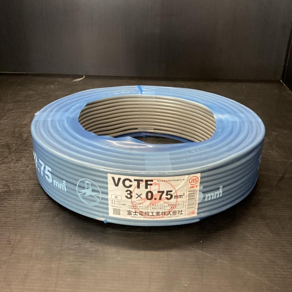 Yahoo!オークション - VCTFケーブル 3×0.75mm ビニルキャブタイヤコー...
