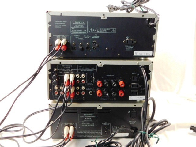 Yahoo!オークション - A175 ONKYO/MDコンポ 3点セット/アンプ/カセット...