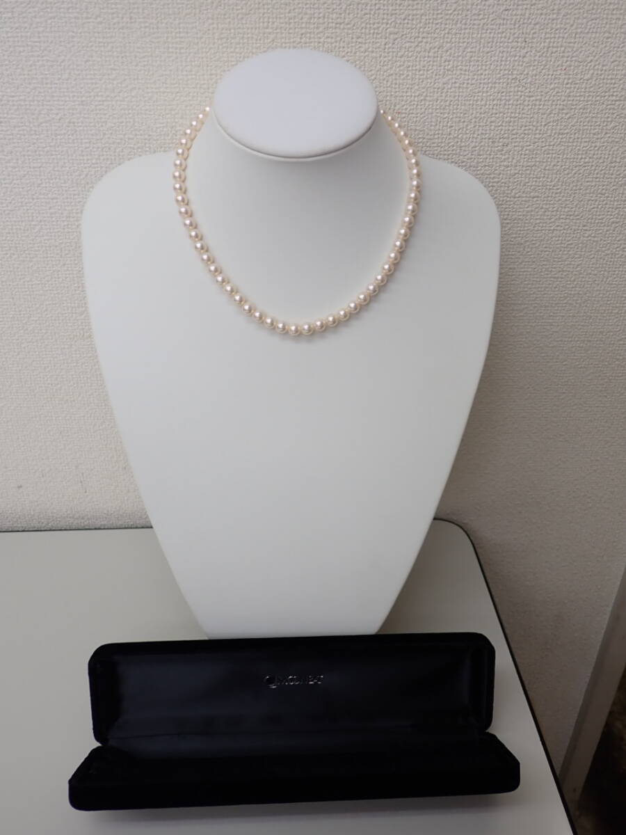 Yahoo!オークション - 131- 本真珠・ホワイトパール ネックレス 珠径 ...