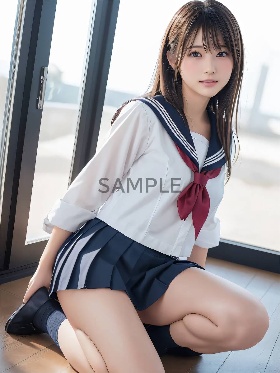 Yahoo!オークション - n103-4 女子高生 JK セーラー服 ミニスカ ふとも...