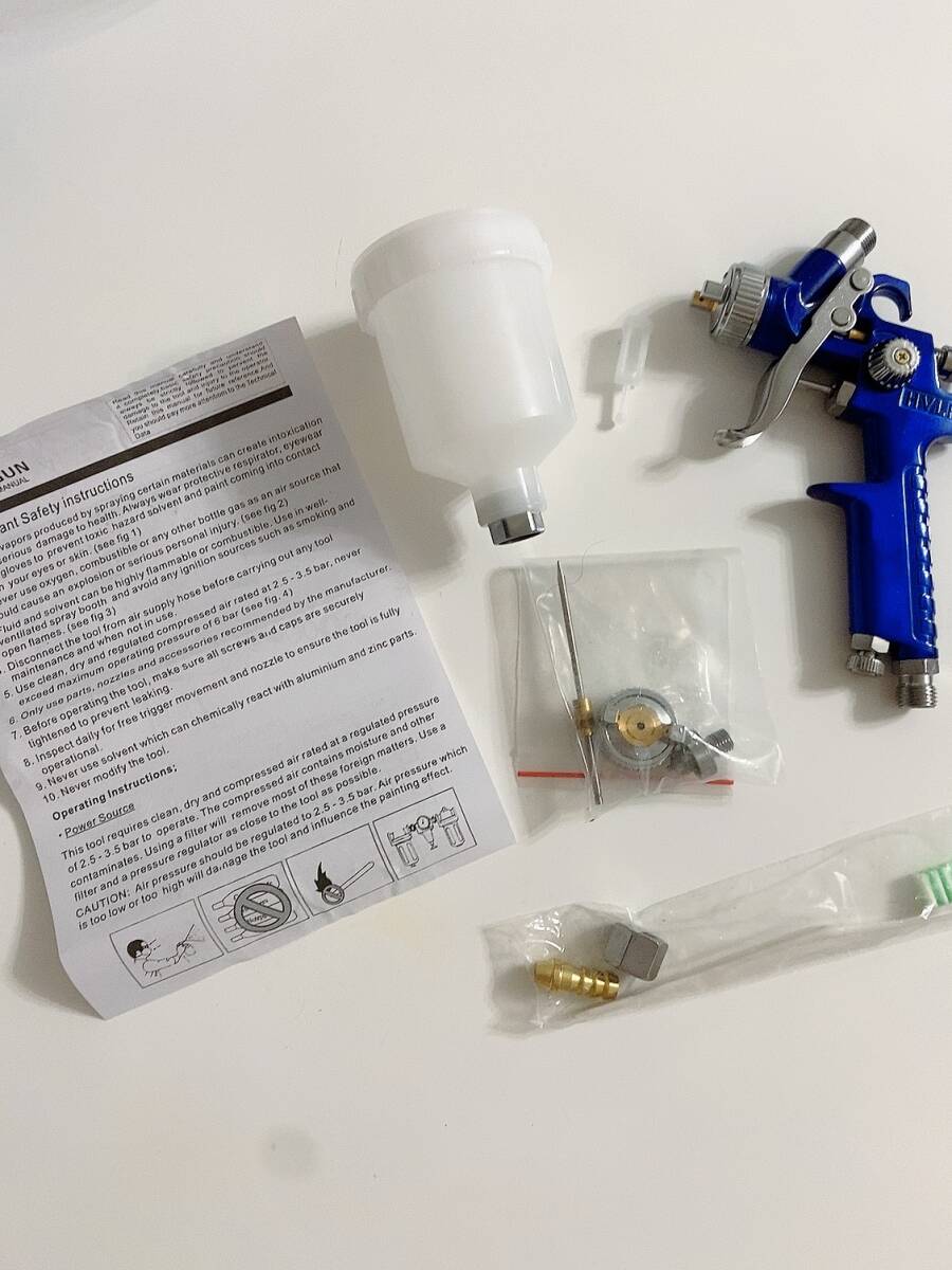 Yahoo!オークション - 7Akiranoai HVLP重力供給エアスプレーガン 0.8mm...
