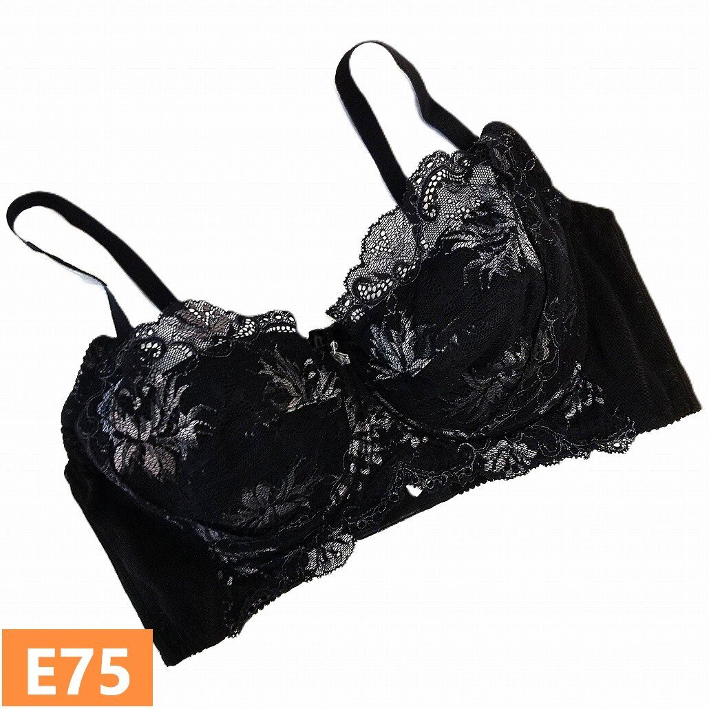 Yahoo!オークション - C.art 補正下着 ブラジャー E75 ブラック 黒 4/5...