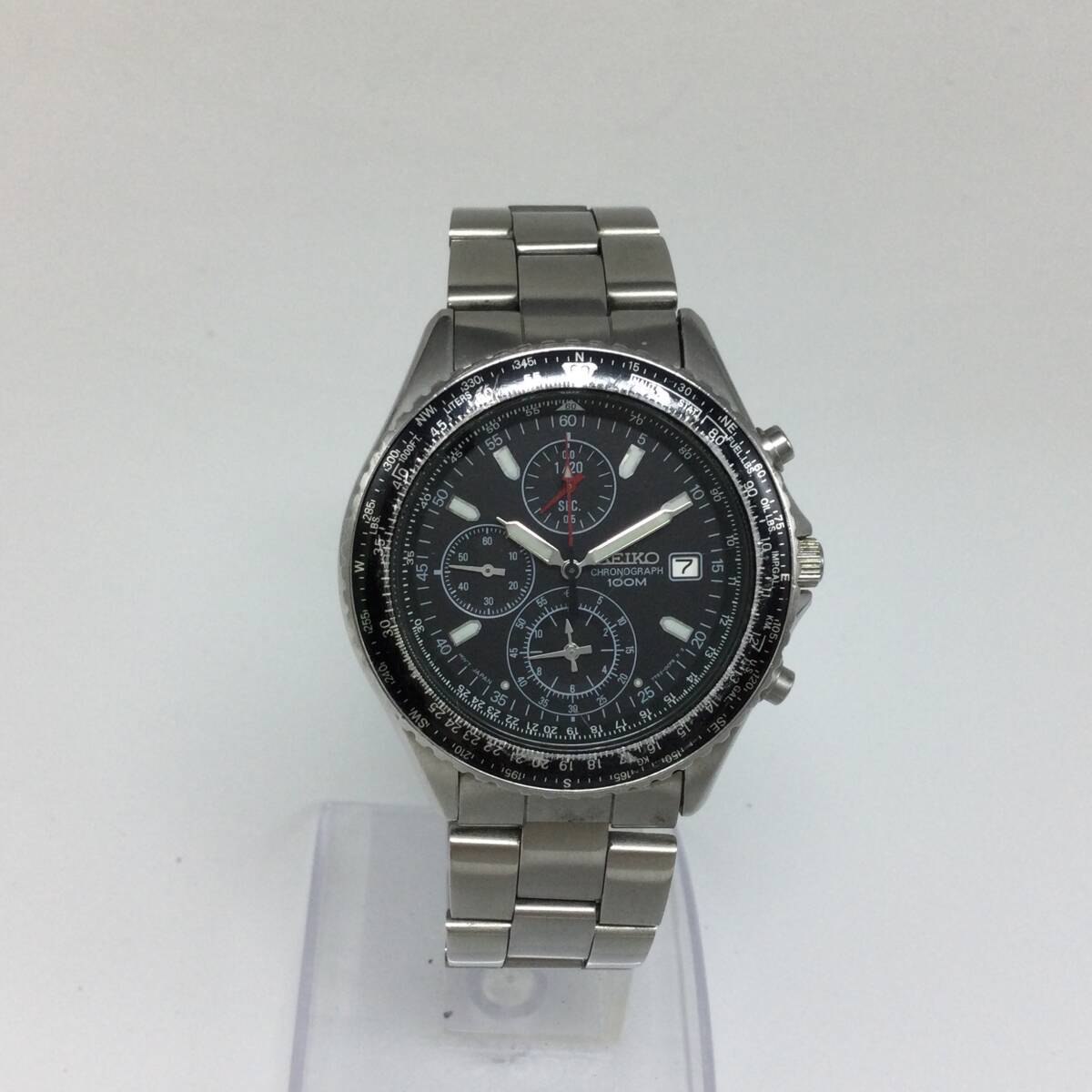 Yahoo!オークション - EE26 【QZ/稼働】腕時計 SEIKO CHRONOGRAPH セイ...