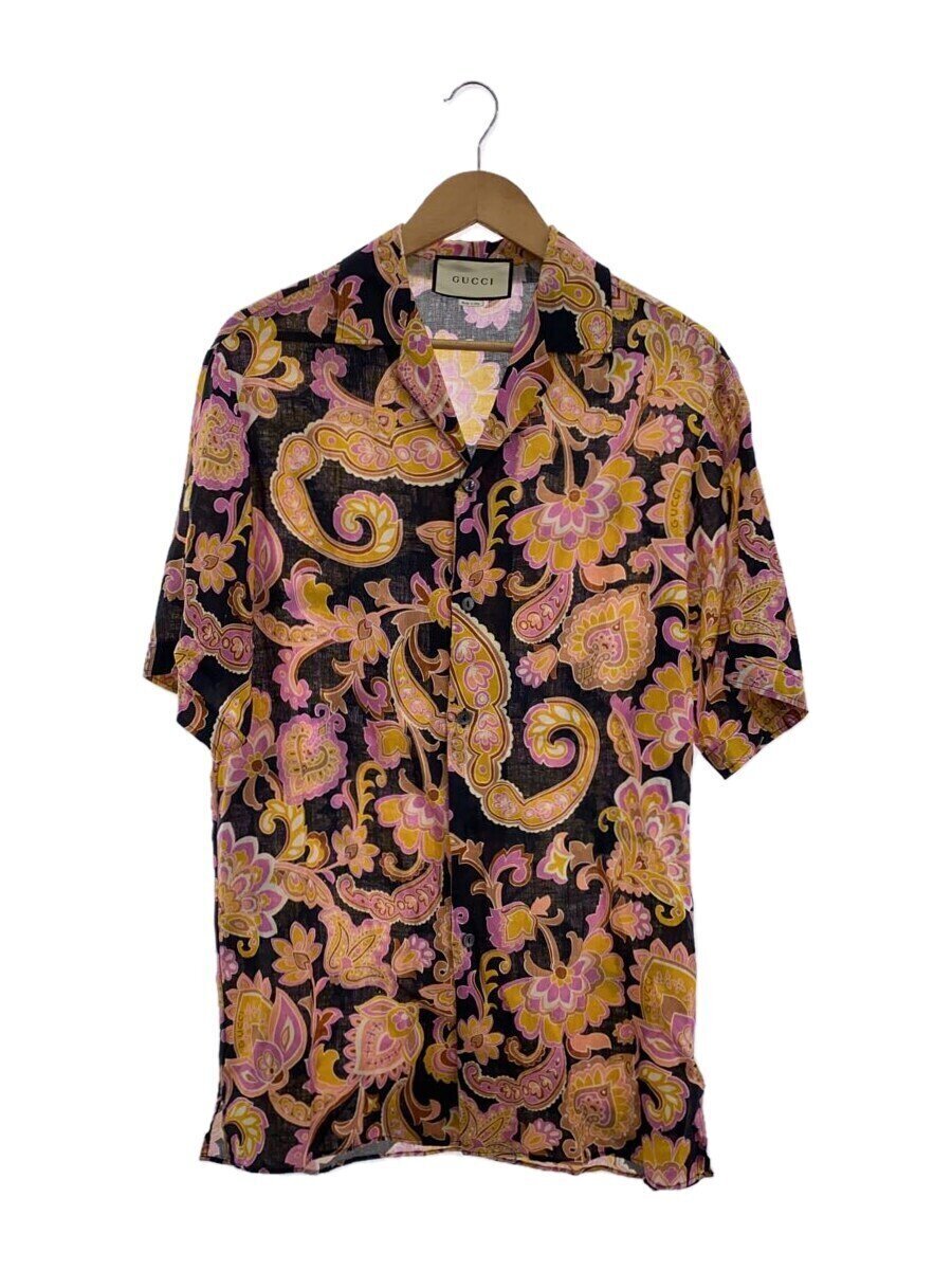 Yahoo!オークション - GUCCI 20SS/半袖シャツ/44/リネン/マルチカラー/...
