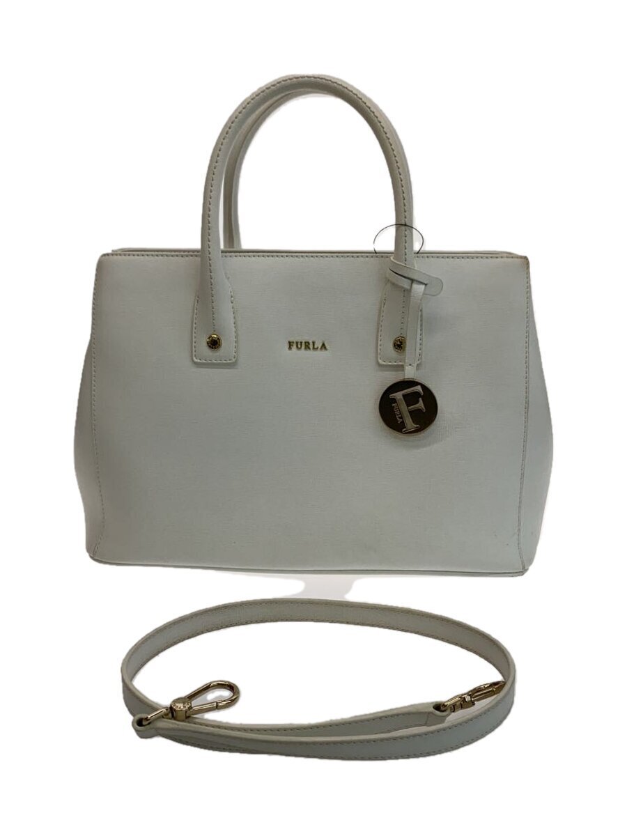 Yahoo!オークション - FURLA ハンドバッグ/PVC/WHT/無地