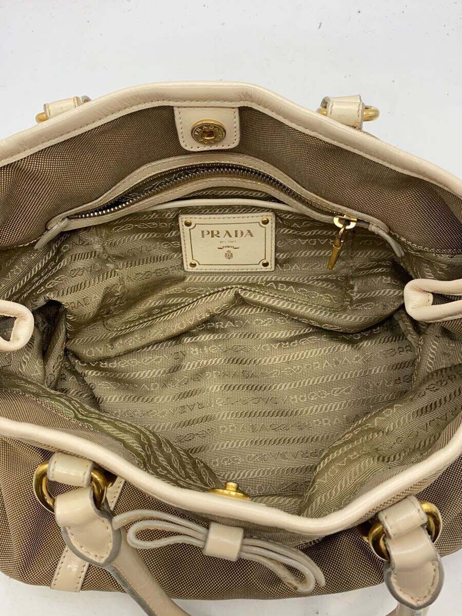 Yahoo!オークション - PRADA トートバッグ/-/BEG