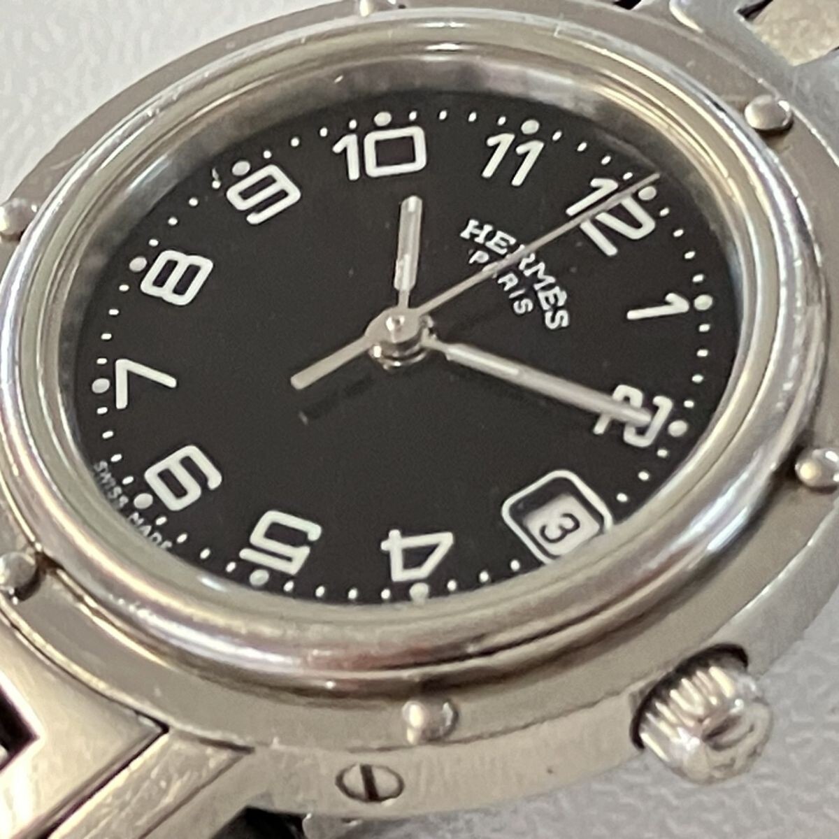 E084-CH21-71 電池交換済み/稼働 HERMES エルメス クリッパー CL4.210 QUARTZ クォーツ デイト レディース腕時計 KA(クリッパー)｜売買されたオークション ...