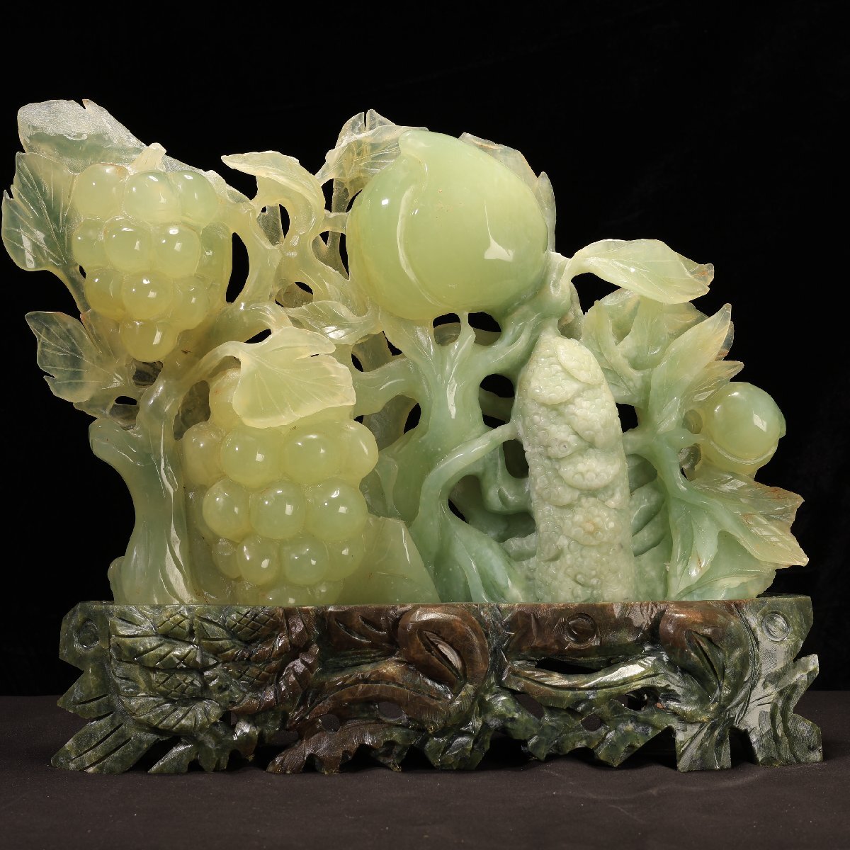 Yahoo!オークション - 【珍品堂】1円から B035-P05 置物 縁起物 細密彫...